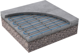 Electric Cable in Heated Concrete Slab