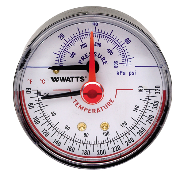 Watts Temperature & Pressure Gauge | Pexheat.com