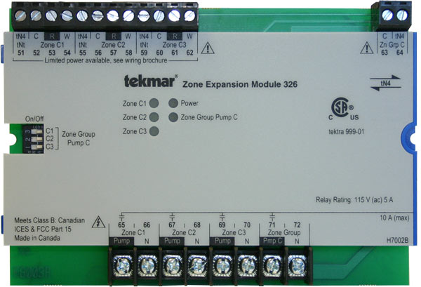 Tekmar Zone Expansion Module - Three Zone Pumps | Pexheat.com