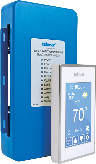 Tekmar Invita WiFi Thermostat 564 - Radiant Floor, 2 Heat Pump/Cool, Humidity | Pexheat.com
