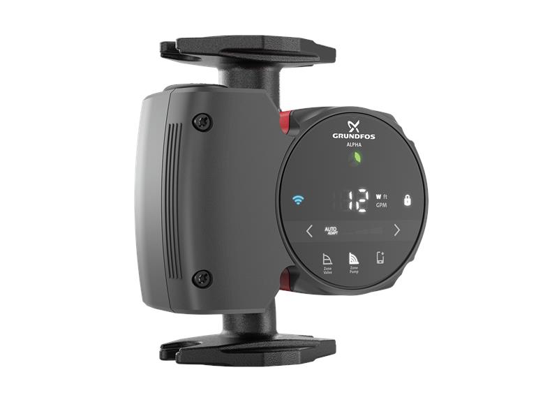 Grundfos ALPHA, Cast iron flanged, 115V, 1/20 HP, AutoAdapt, Bluetooth | Pexheat.com